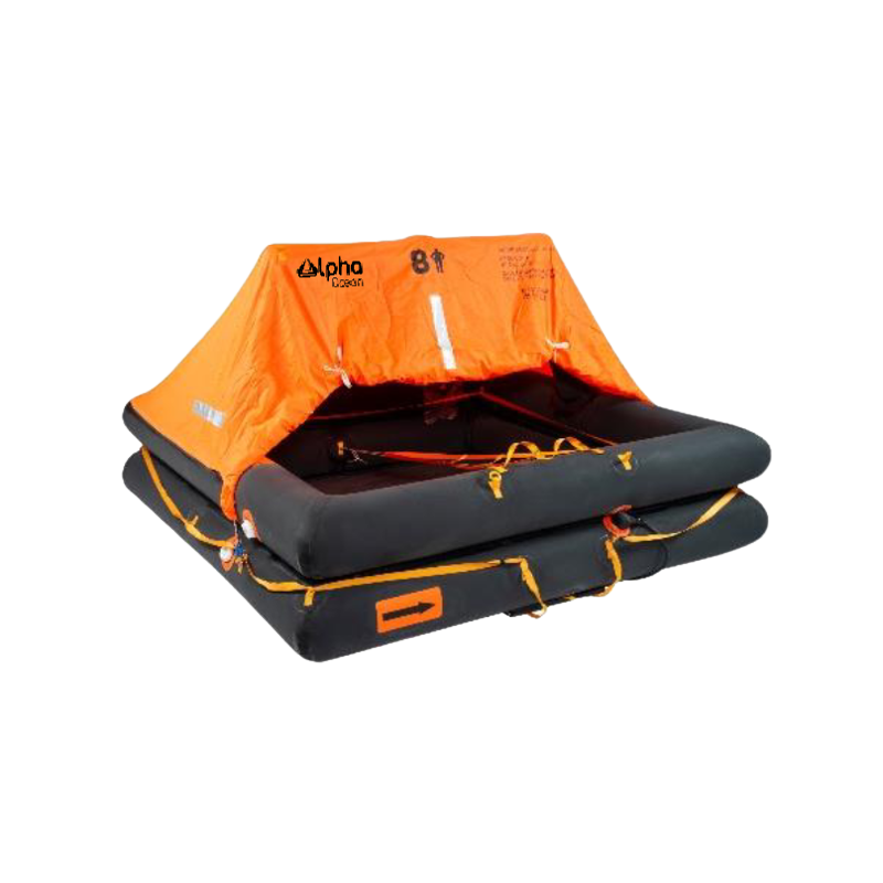 Alpha Ocean Raft Offshore Raft ISO9650-1 4 personen in tas AH-4S op de ...