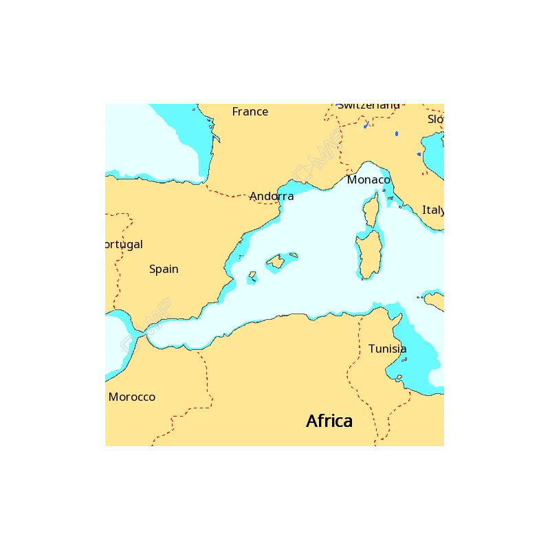 C-MAP Ontdek X-kaart - Westelijke Middellandse Zee M-EM-T-076-D-MS op de winkel Aquanautique.com